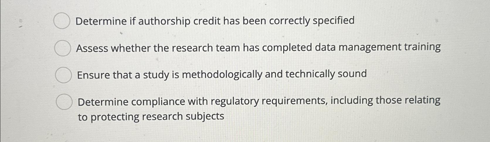 Solved Determine if authorship credit has been correctly | Chegg.com