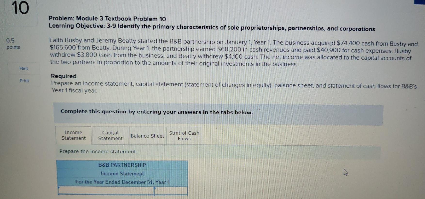 Solved 10 Problem: Module 3 Textbook Problem 10 Learning | Chegg.com