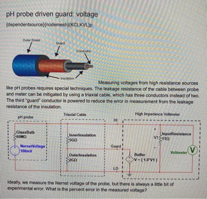 Solved pH probe driven guard: voltage | Chegg.com