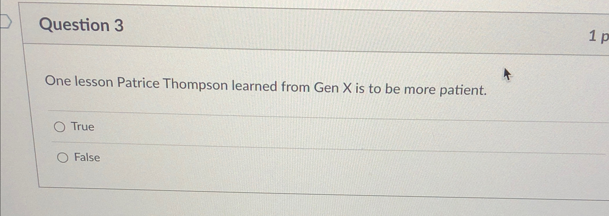 Solved Question 3One lesson Patrice Thompson learned from | Chegg.com