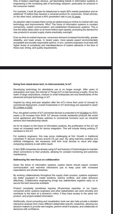 Solved Using relevant examples from the article elaborate on | Chegg.com