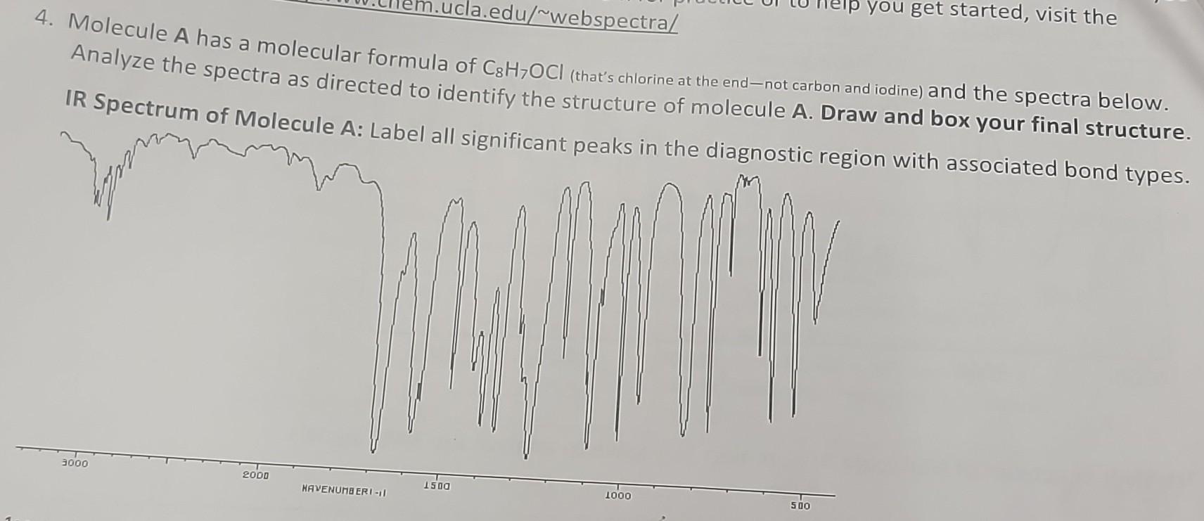 Solved Analyze the spectra as direcular formula of C8H7OCl | Chegg.com
