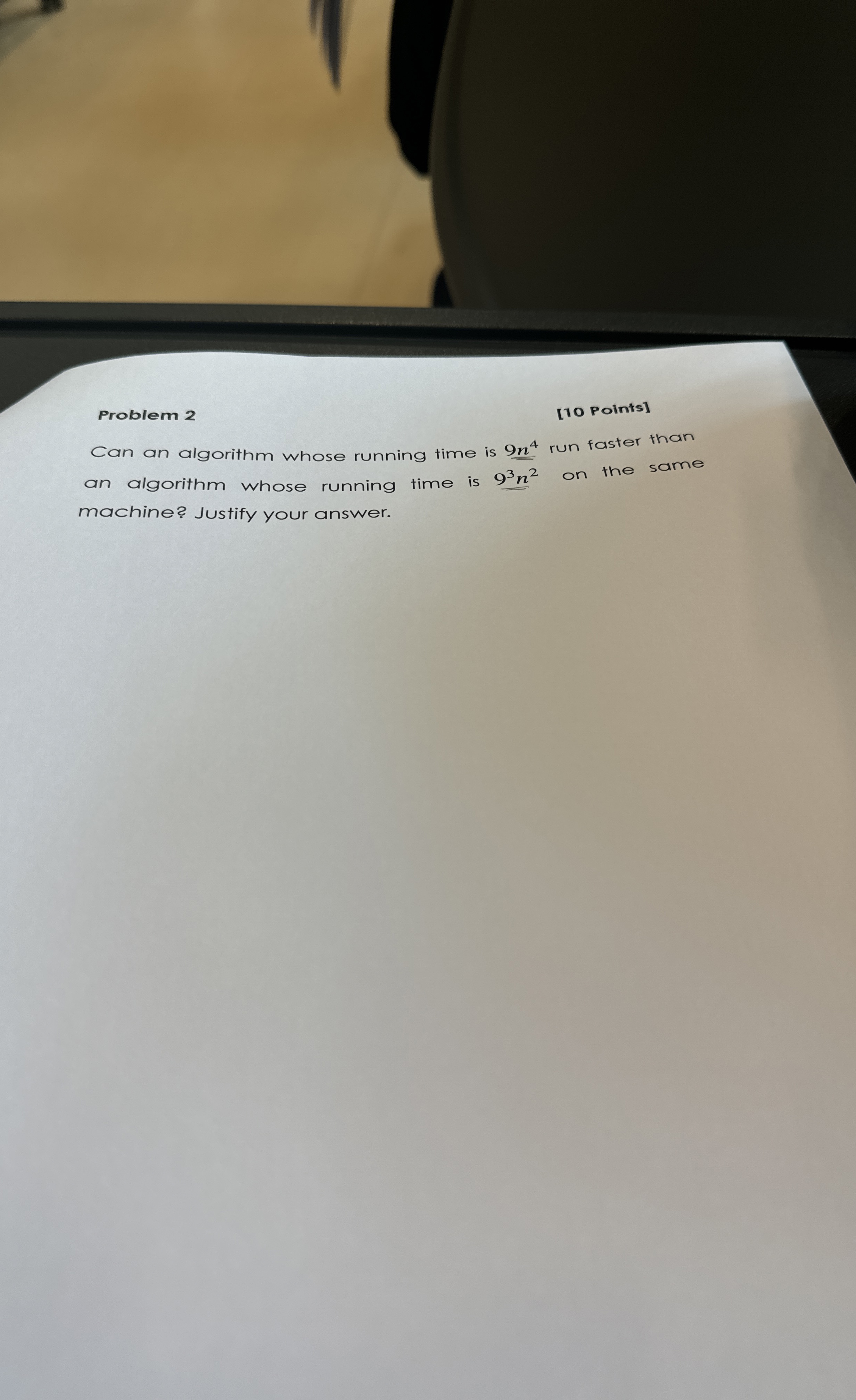 Solved Problem 2[10 ﻿Points]Can an algorithm whose running | Chegg.com