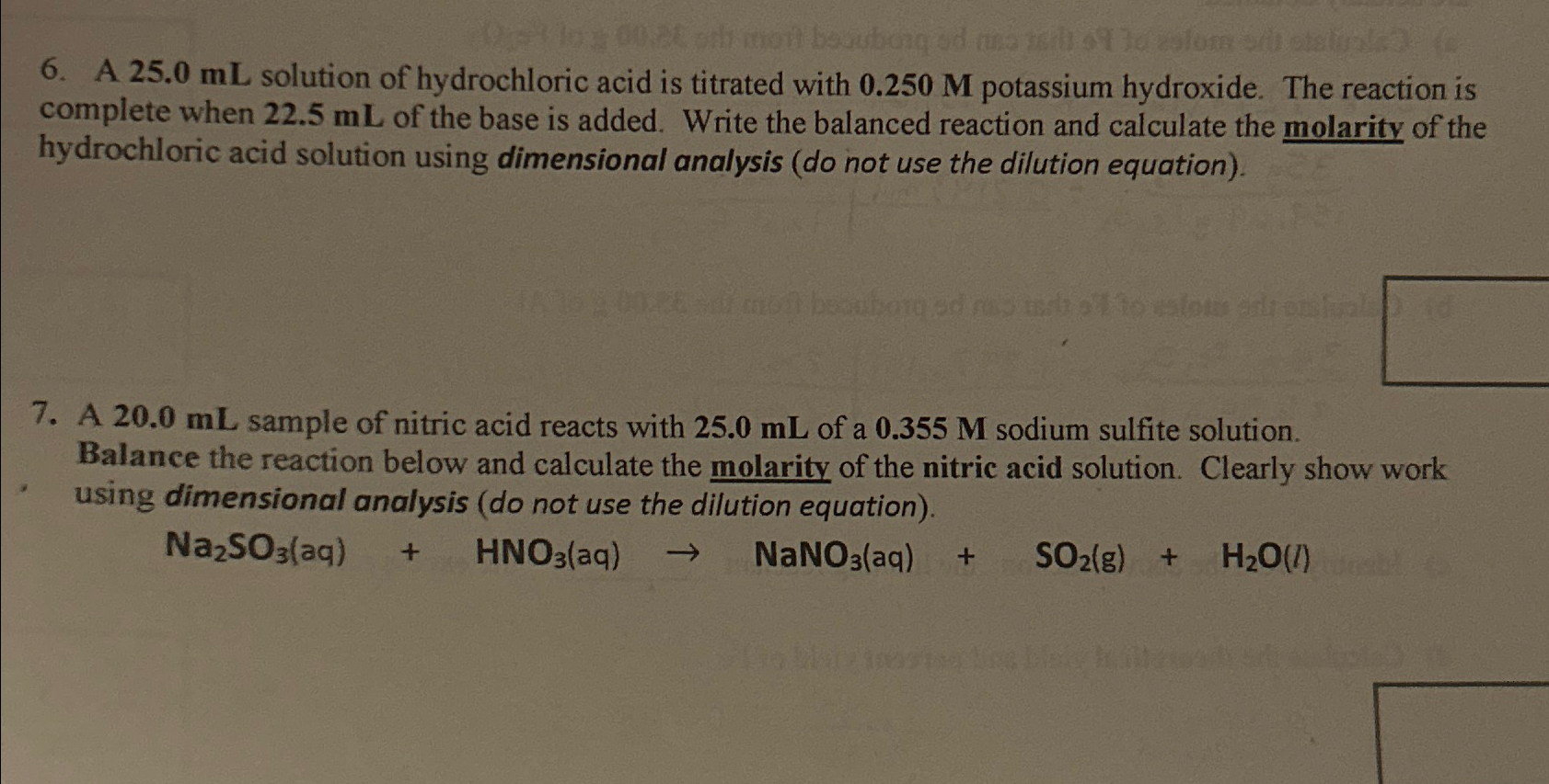 Solved A 25.0mL ﻿solution of hydrochloric acid is titrated | Chegg.com