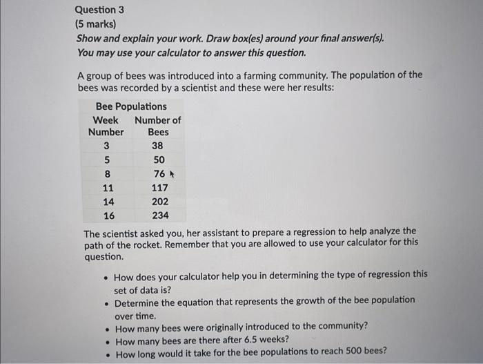 Solved Question 3 (5 marks) Show and explain your work. Draw | Chegg.com