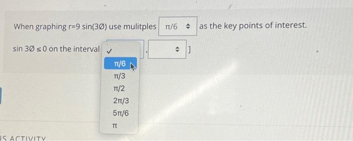 Solved When graphing r=9sin(3∅) use mulitples as the key | Chegg.com