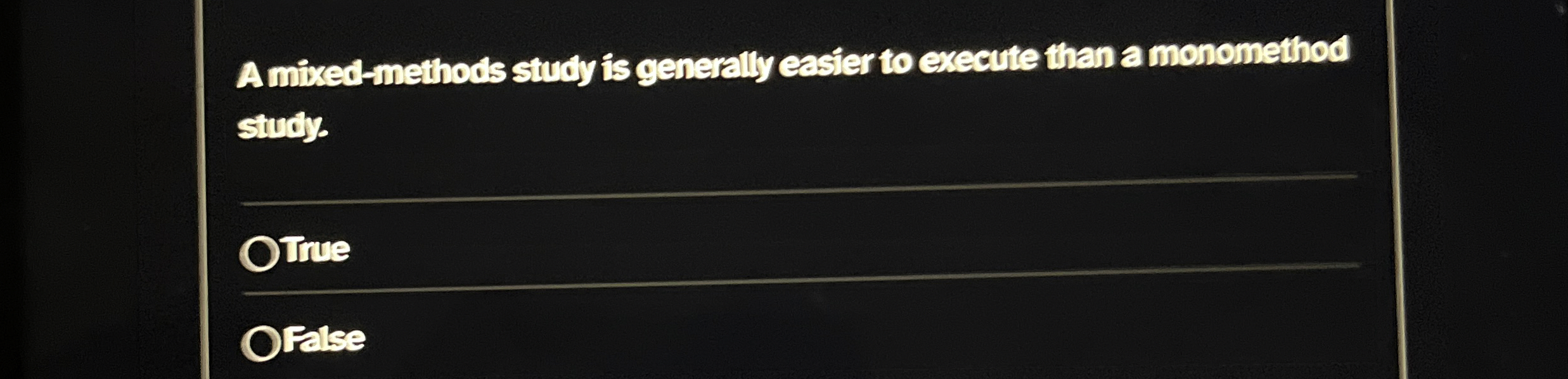 Solved A mixed-methods study is generally easier to execute | Chegg.com