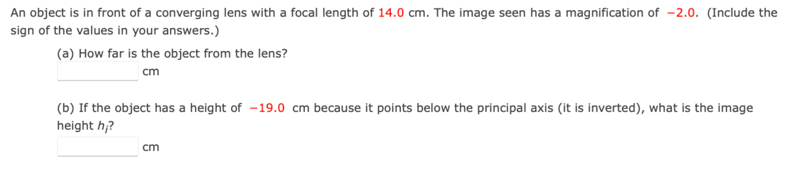 Solved An object is in front of a converging lens with a | Chegg.com
