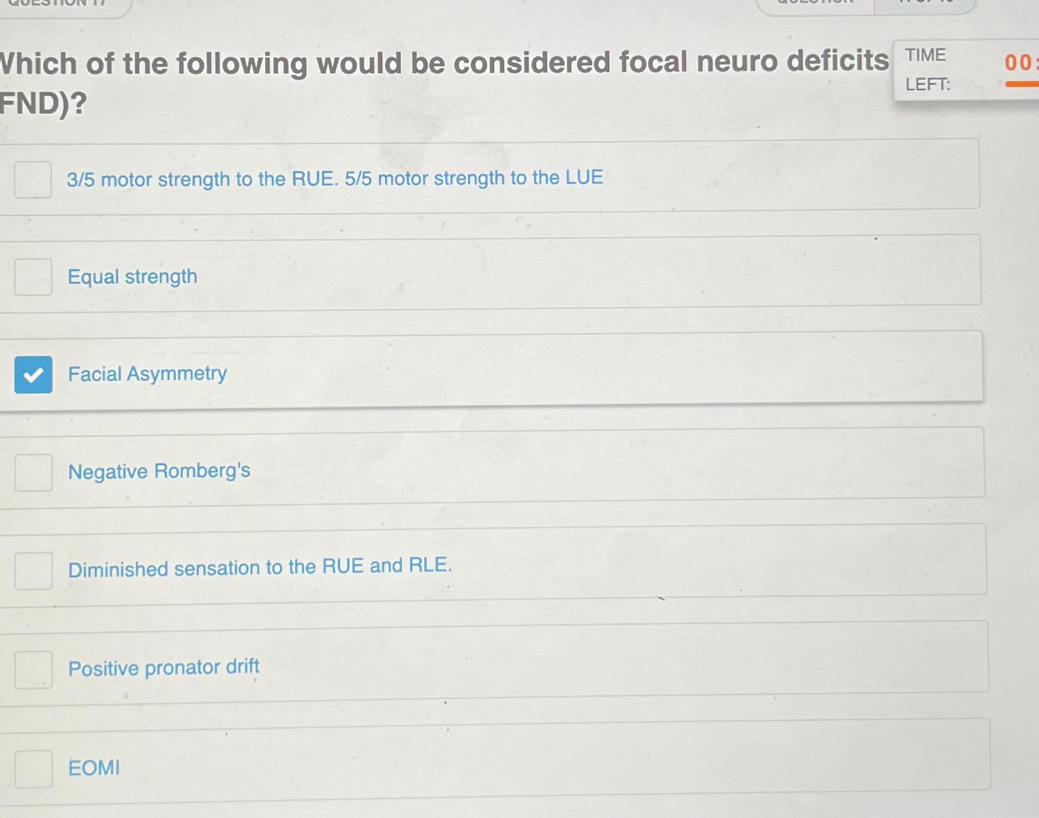 Solved Vhich of the following would be considered focal | Chegg.com