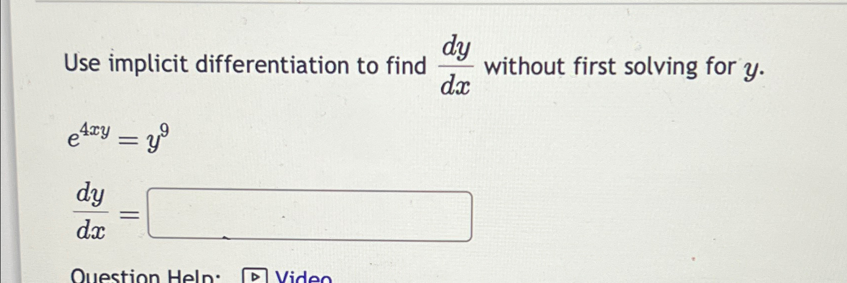 Solved Use implicit differentiation to find dydx ﻿without | Chegg.com