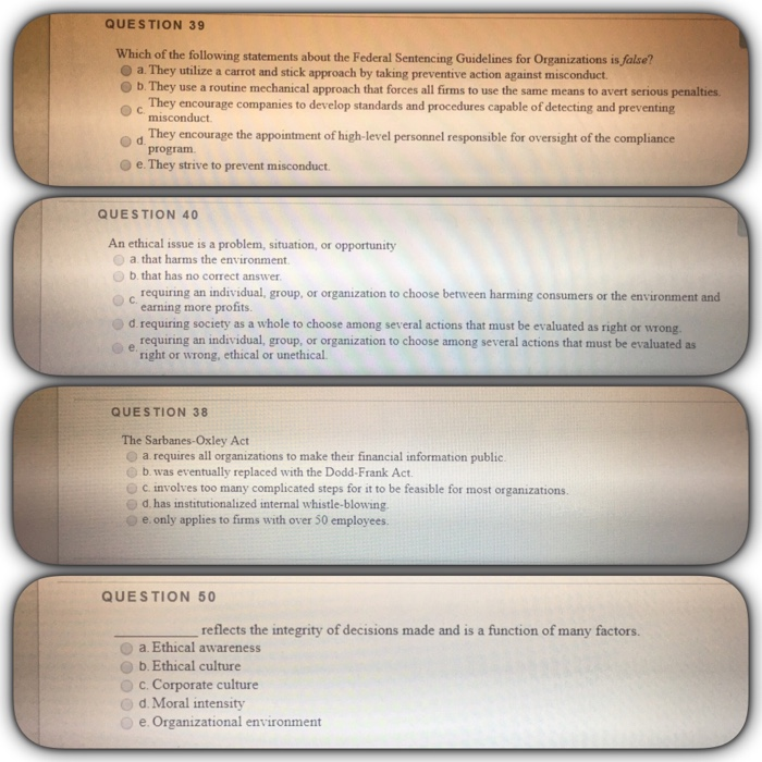 Solved QUESTION 39 Which of the following statements about | Chegg.com