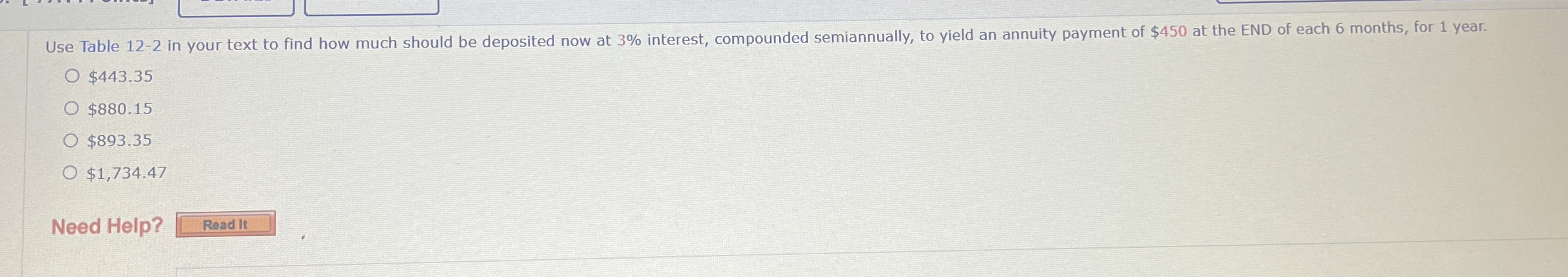 Solved Use Table 12-2 ﻿in your text to find how much should | Chegg.com