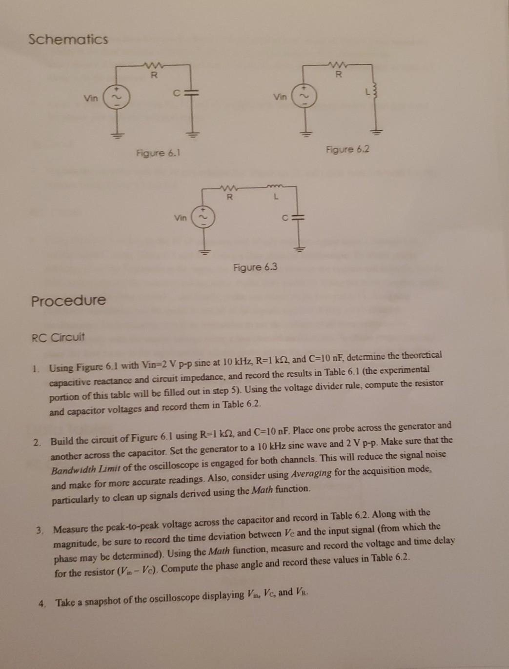 Solved 13 Series R, L, C Circuits Objective This exercise | Chegg.com