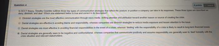 Solved Question 4 In SCCT theory. Timothy Coombs outlines | Chegg.com