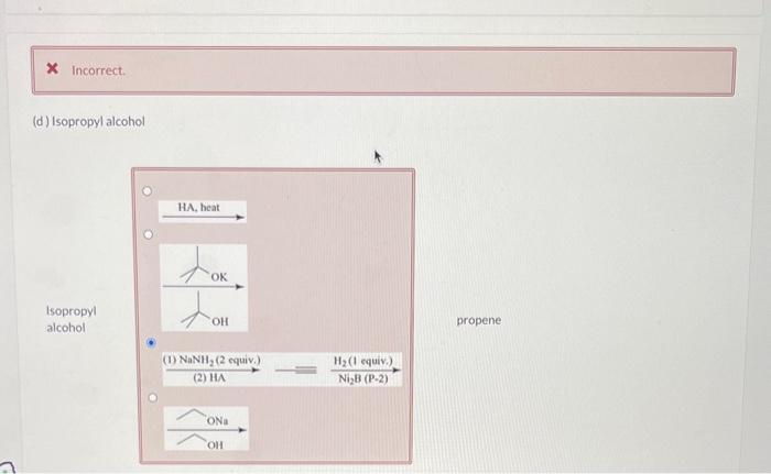 Solved Outline a synthesis of propene from each of the | Chegg.com