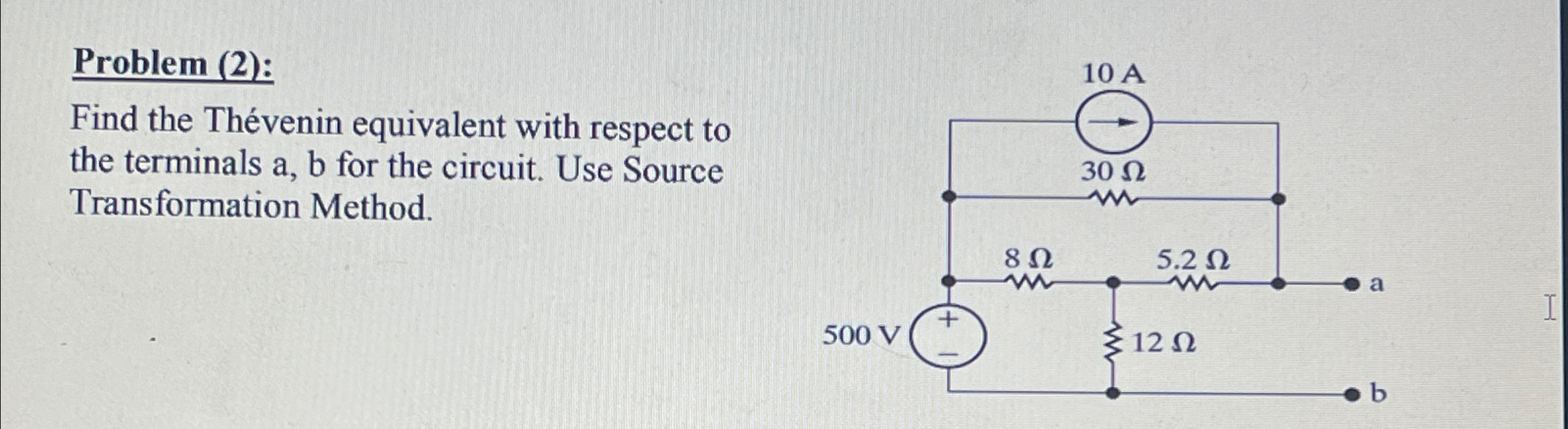 Solved Find the Thévenin equivalent with respect to the | Chegg.com