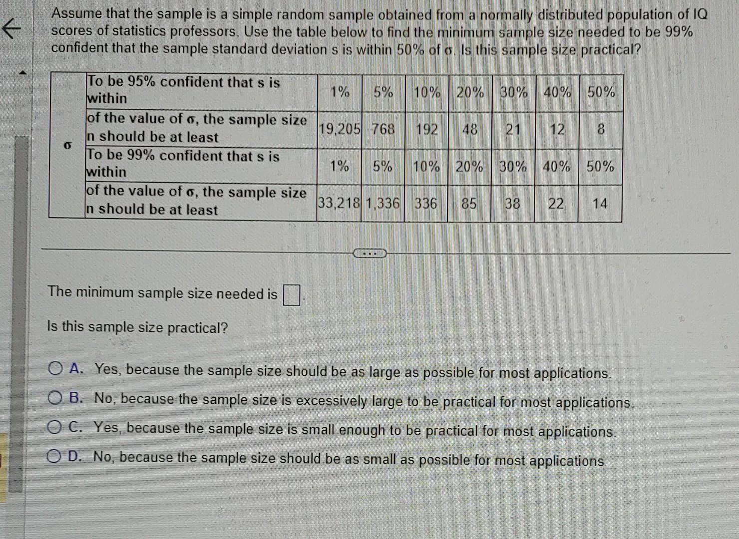 Solved Assume that the sample is a simple random sample | Chegg.com