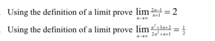 Solved Using the definition of a limit prove lim 27 = 2 | Chegg.com