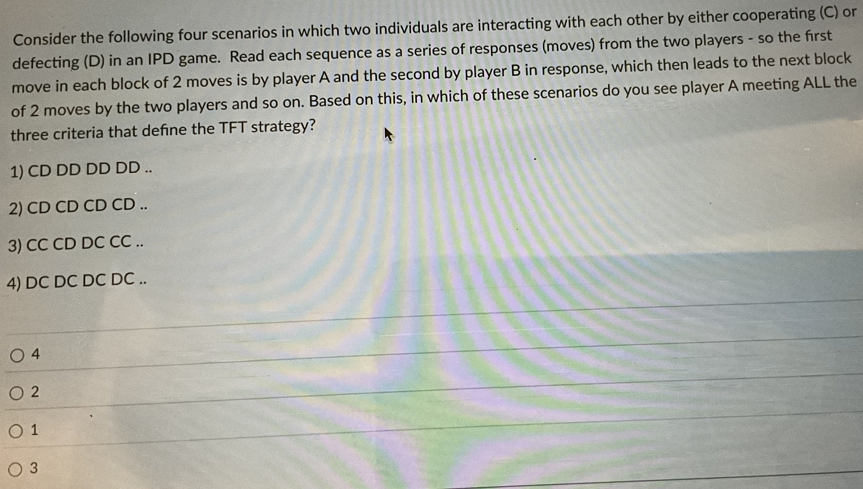 Solved Consider the following four scenarios in which two | Chegg.com