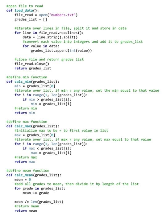 Solved here is my code for the program, it runs the | Chegg.com