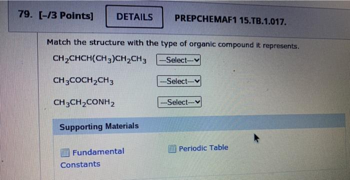 Solved 79. [-13 Points] DETAILS PREPCHEMAF1 15.TB.1.017. | Chegg.com
