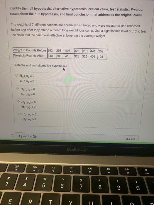 Solved Identify the null hypothesis, alternative hypothesis, | Chegg.com