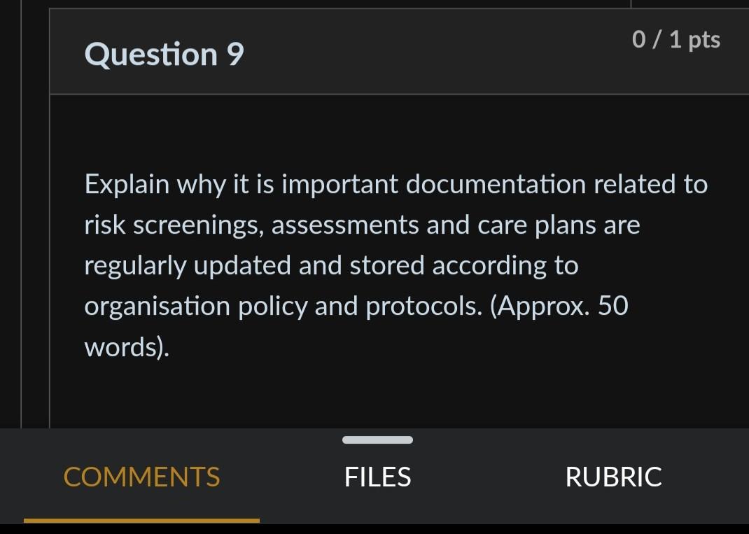 Solved Explain why it is important documentation related to | Chegg.com
