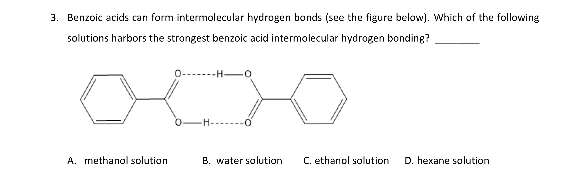 Solved Benzoic acids can form intermolecular hydrogen bonds | Chegg.com