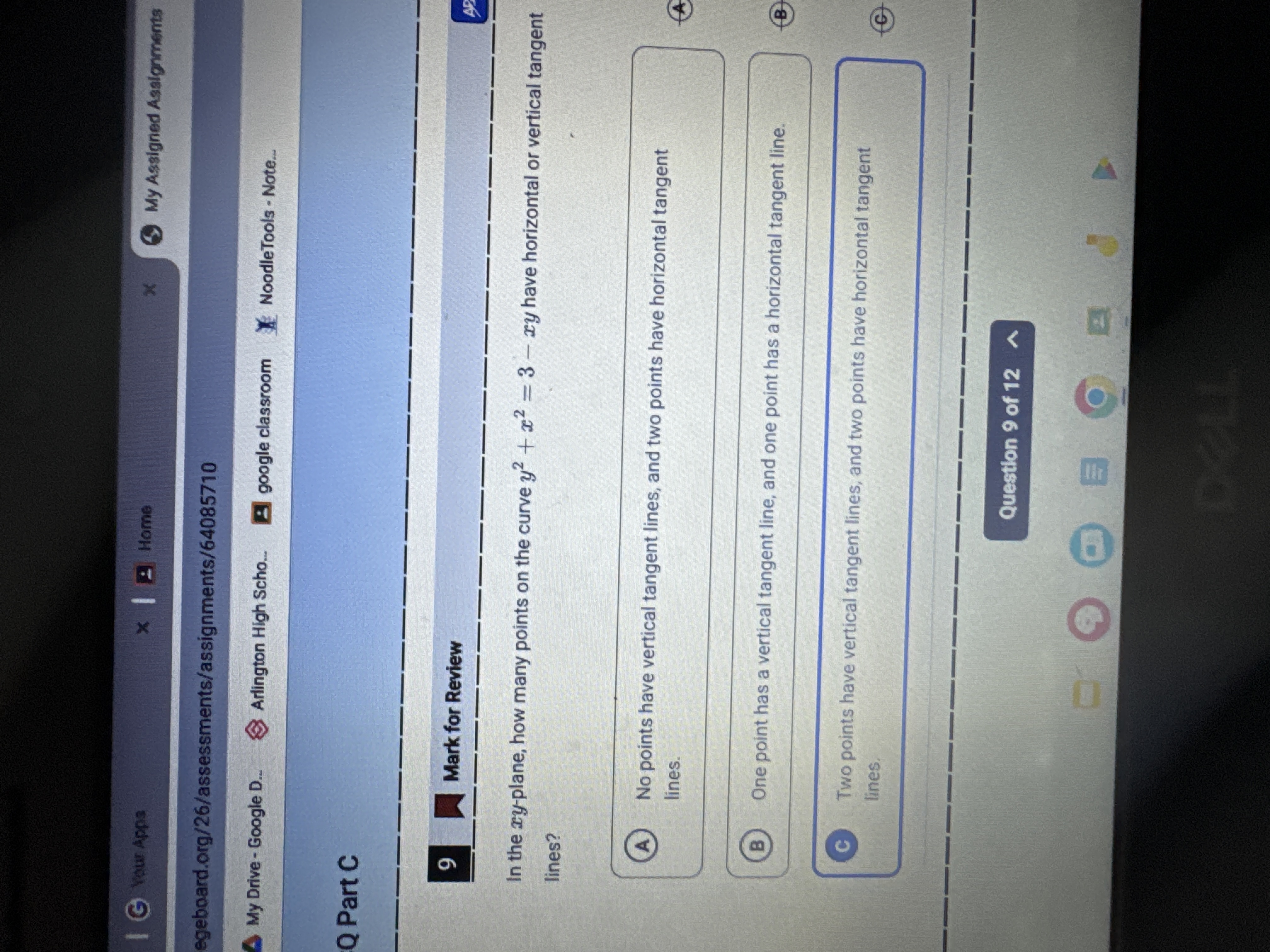 Solved 9 ﻿Mark for ReviewIn ﻿the xy-plane, how many points | Chegg.com