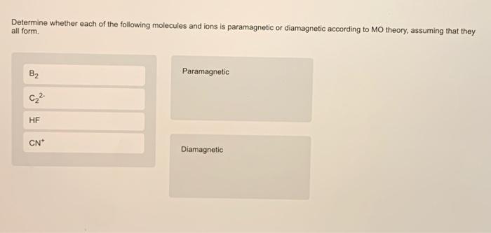 Solved Determine whether each of the following molecules and | Chegg.com