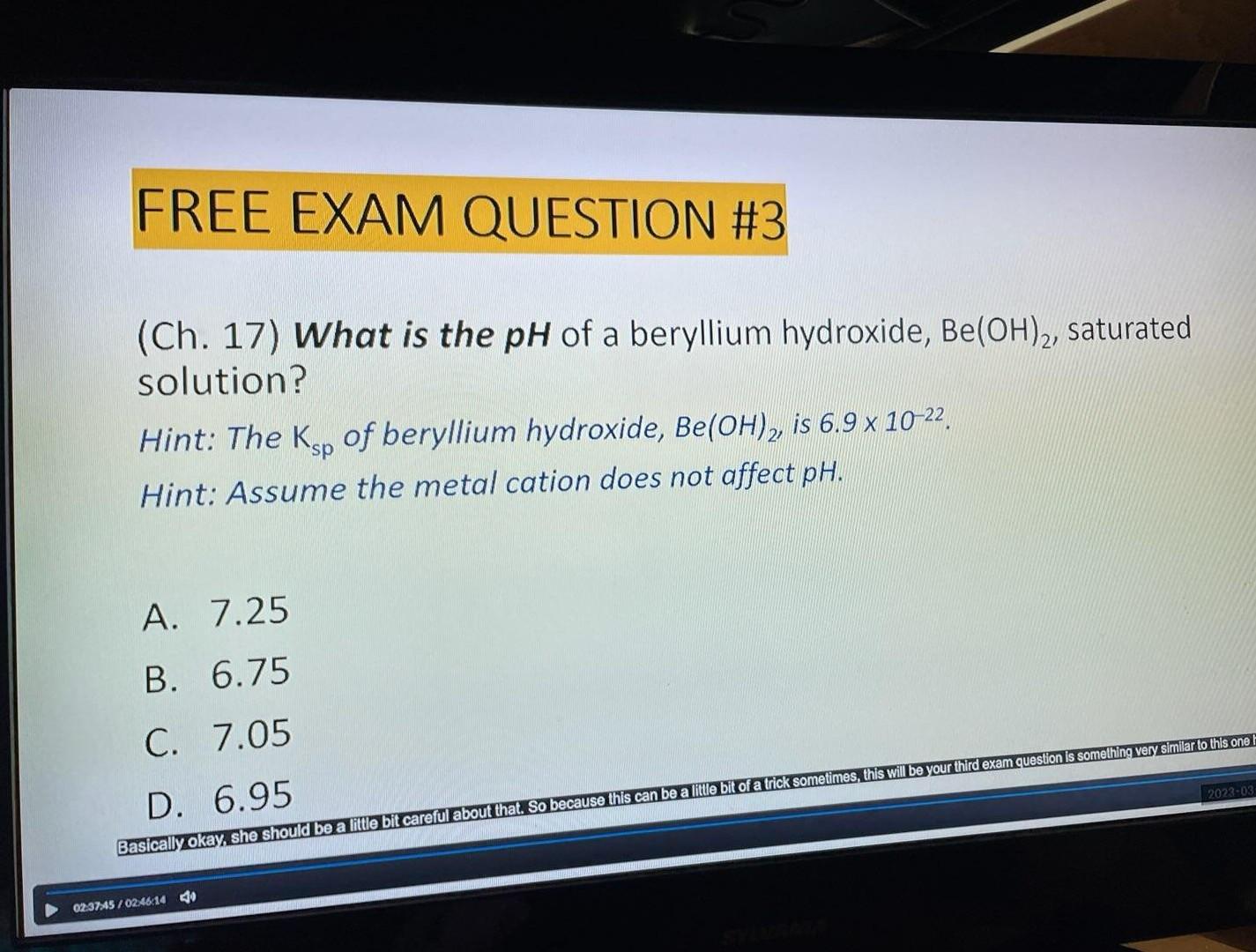 Solved (Ch. 17) What is the pH of a beryllium hydroxide, | Chegg.com