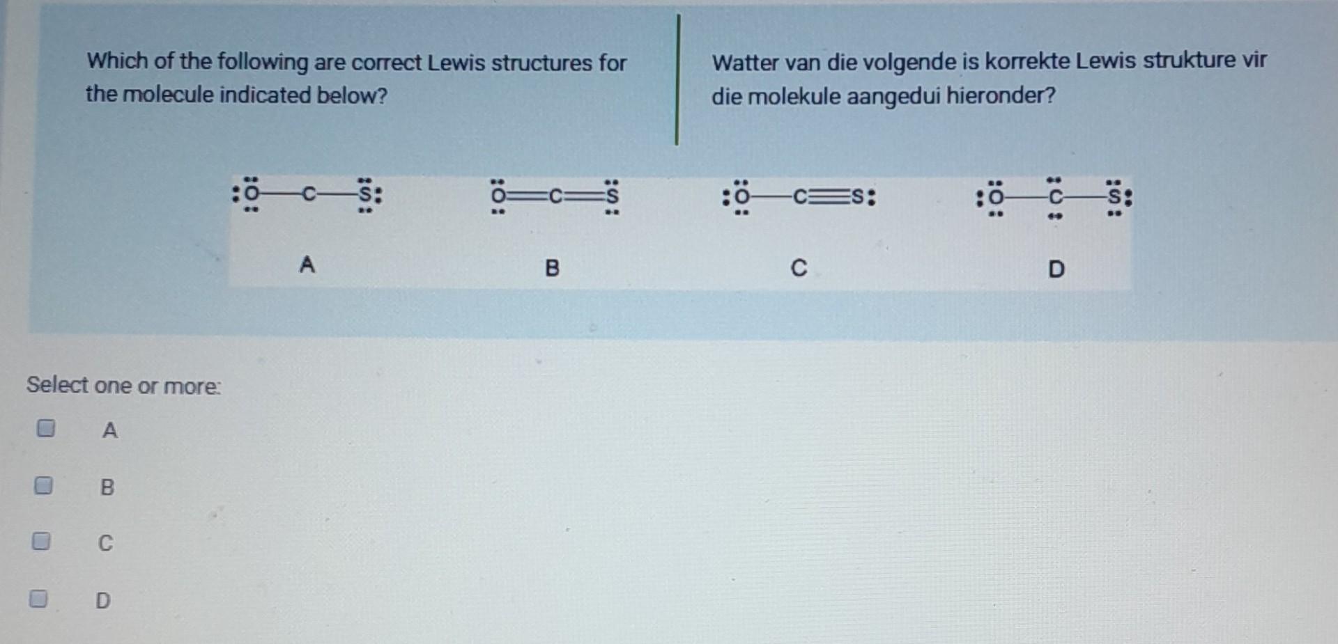 Solved Which of the following are correct Lewis structures | Chegg.com