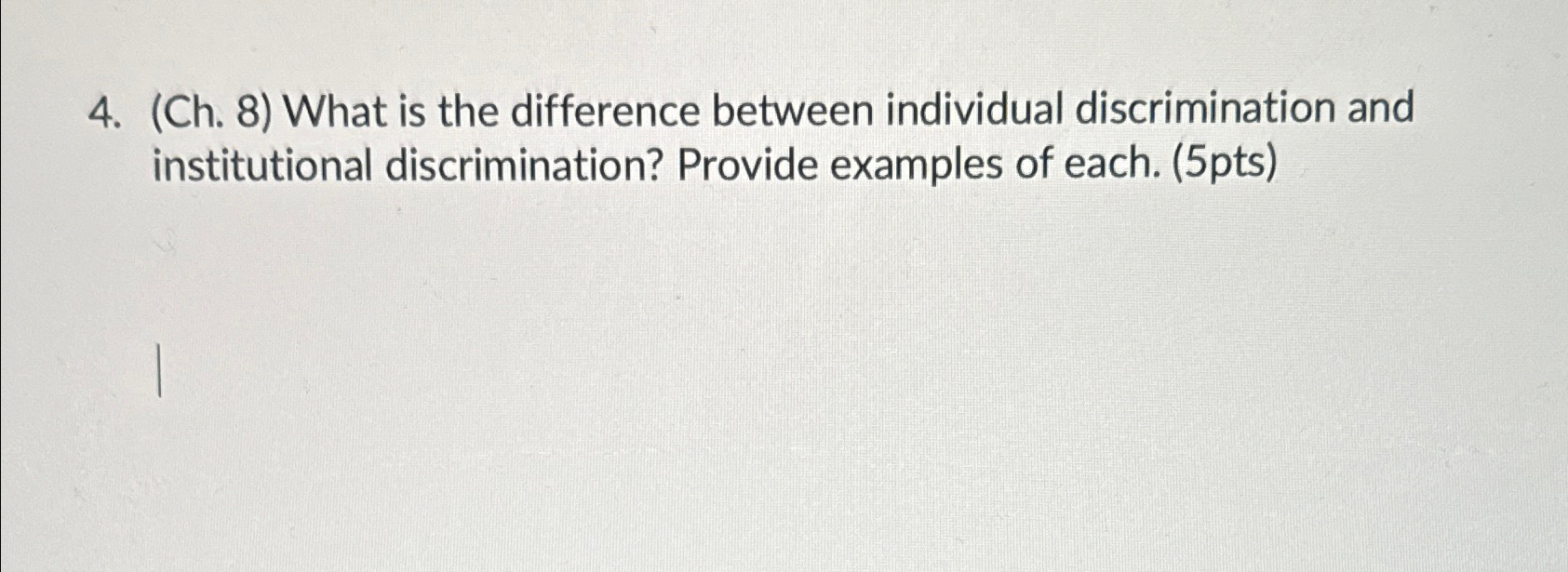 Solved (Ch. 8) ﻿What is the difference between individual | Chegg.com
