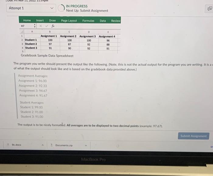 Solved Challenge: Gradebook Description: Modify the provided | Chegg.com