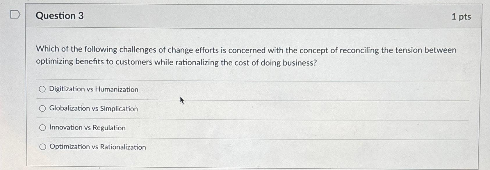 Solved Question 31 ﻿ptsWhich of the following challenges of | Chegg.com