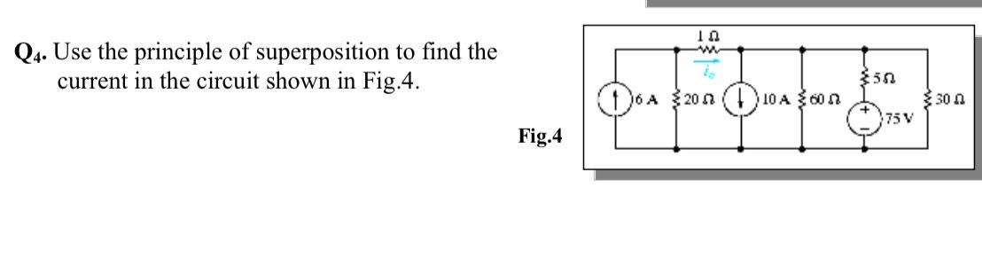 Solved Q4. ﻿Use the principle of superposition to find the | Chegg.com