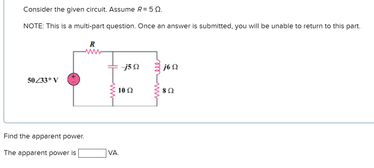 Solved Consider the given circuit. Assume \( ﻿R=5 \Omega \). | Chegg.com