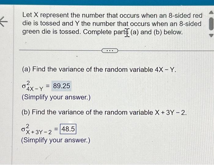 Solved Let X represent the number that occurs when an 8 | Chegg.com