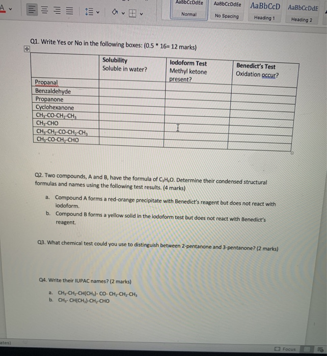 Solved AaBbccDdEe AaBbCcDdEe AaBbCcD AaBbCcDdE v Normal No | Chegg.com
