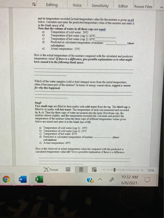 Note on this Virtual Lab Experiment Read the | Chegg.com