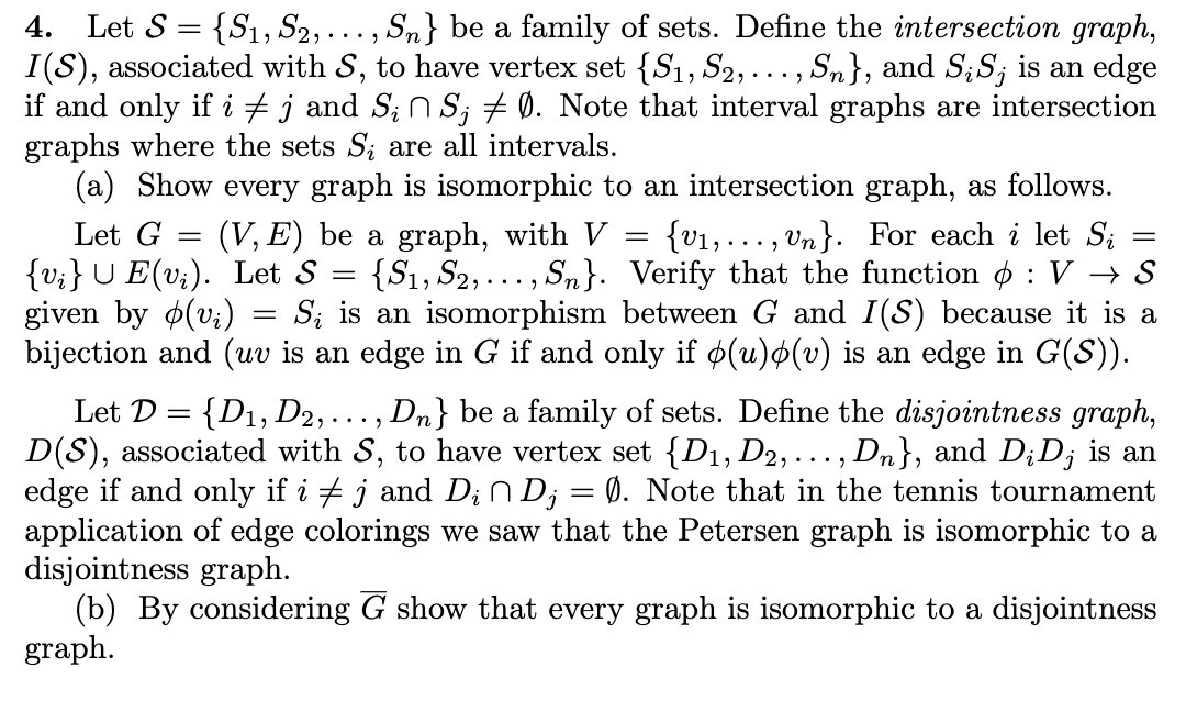 Solved Let S={S1,S2,dots,Sn} be ﻿a family of ﻿sets. Define | Chegg.com