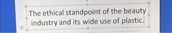 Solved The ethical standpoint of the beauty industry and its | Chegg.com