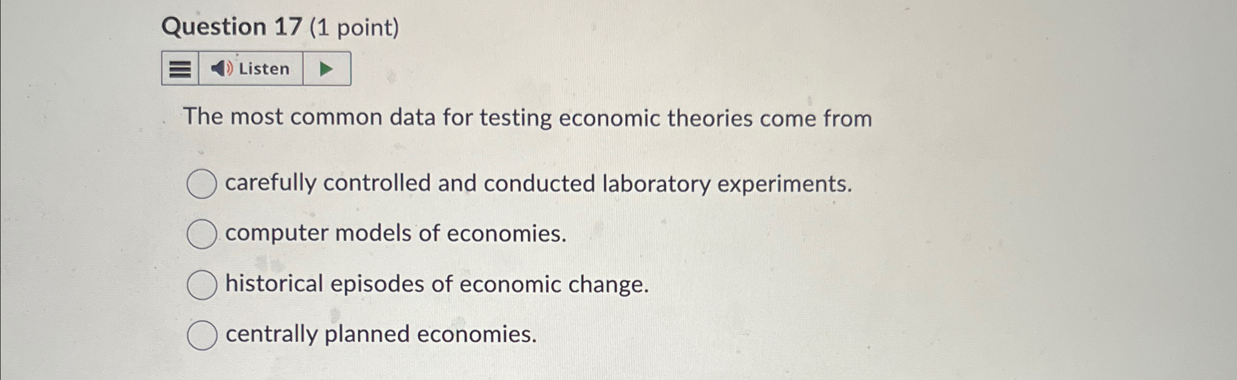 Solved Question 17 (1 ﻿point)ListenThe most common data for | Chegg.com