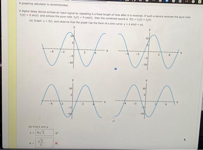 Solved A graphing calculator is recommended. 4 A digital | Chegg.com