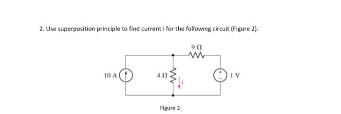 Solved 2. Use superposition principle to find current i for | Chegg.com