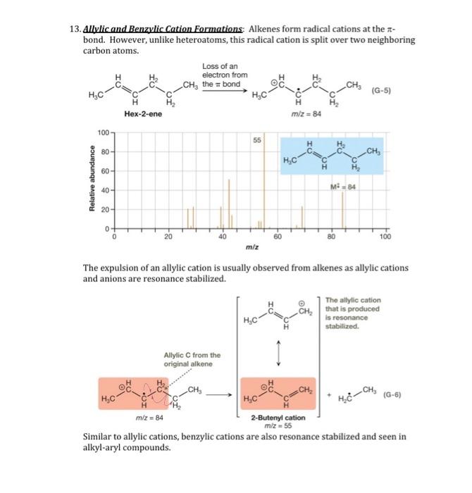 13. Allylic and Benzylic Cation Formations: Alkenes | Chegg.com