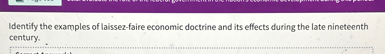 Solved Identify the examples of laissez-faire economic | Chegg.com