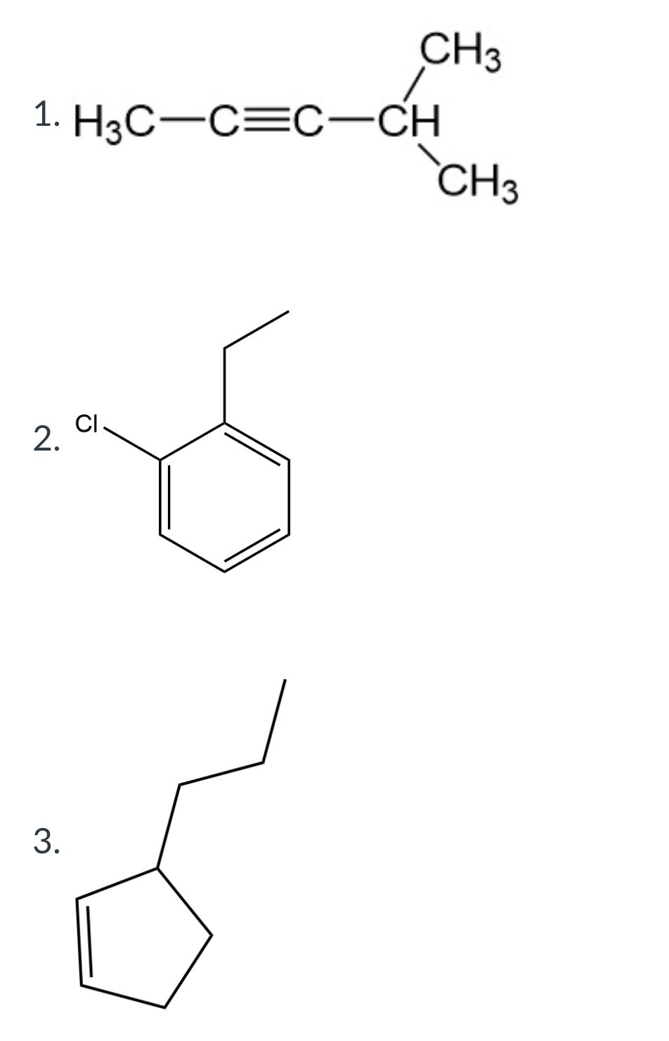 Solved Provide IUPAC name for the following compounds | Chegg.com
