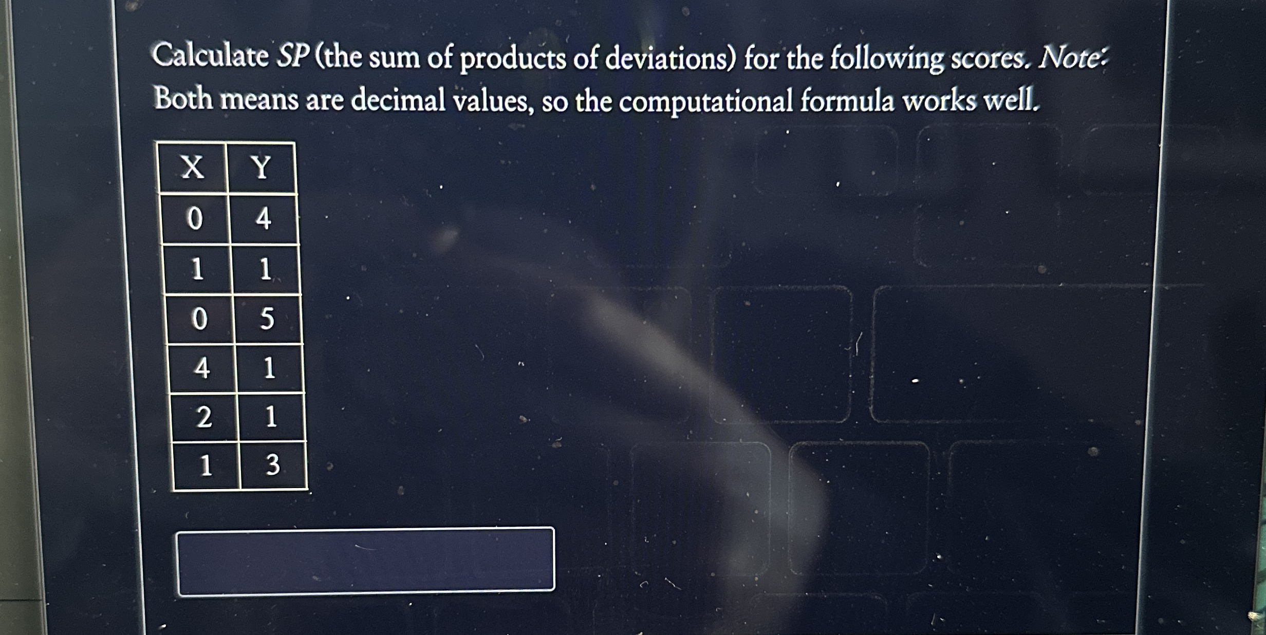 Solved Calculate SP (the sum of products of deviations) ﻿for | Chegg.com