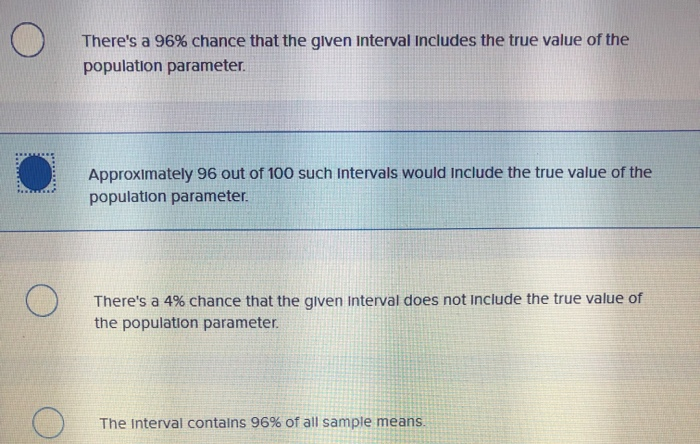 Solved Which of the following is the correct interpretation | Chegg.com